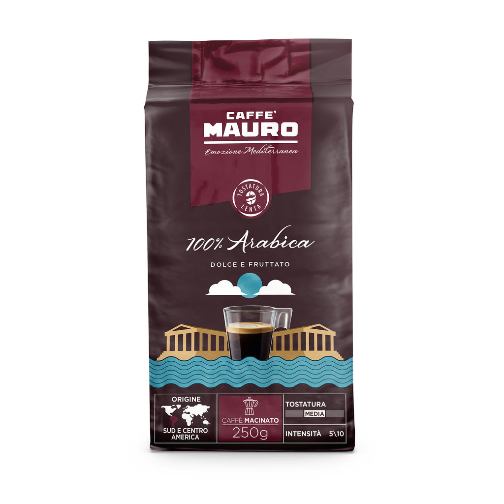 Caffe Mauro 100% Arabica Ground Coffee 8.8oz/250g – Enjoy Better Coffee ...