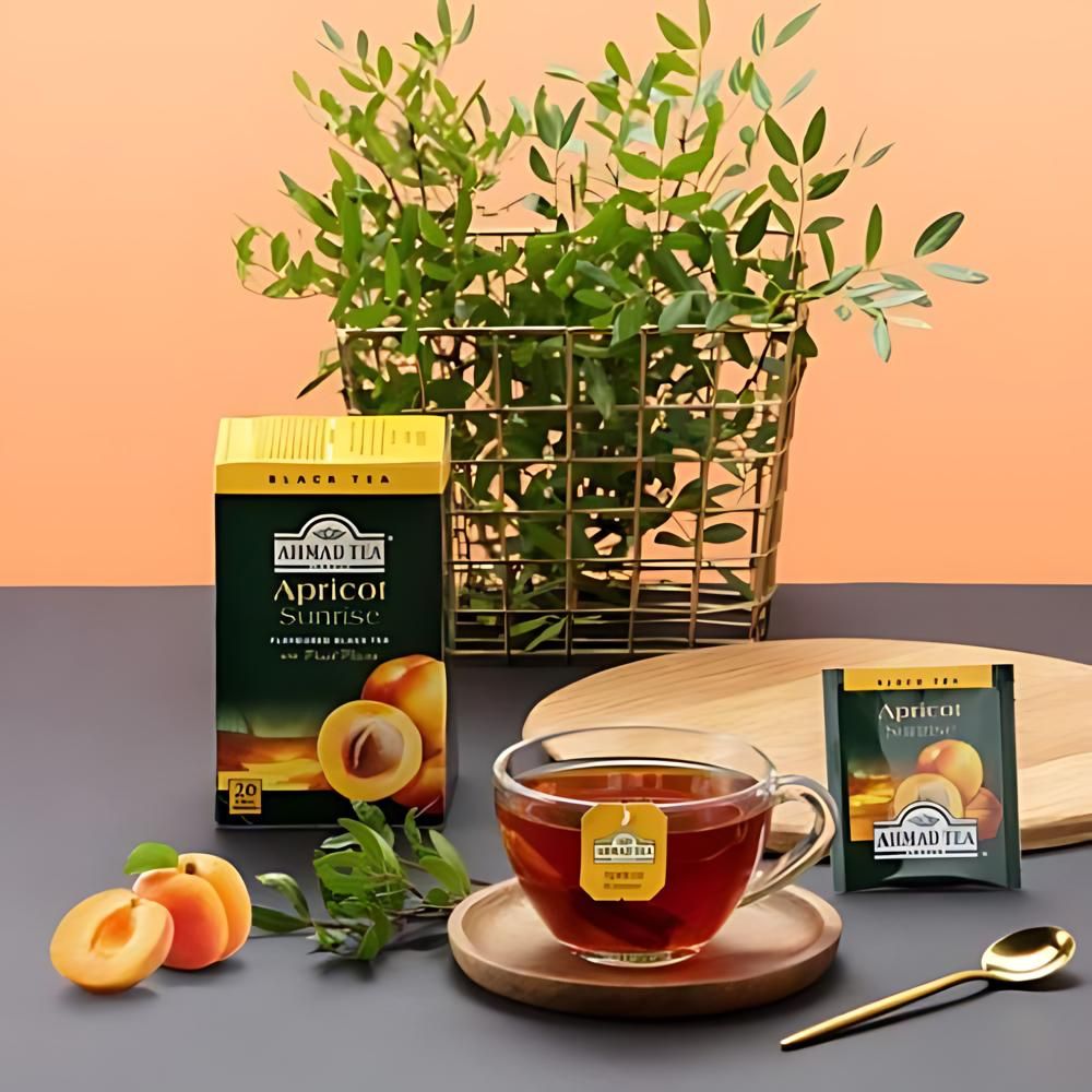 Ahmad Apricot Sunrise Black Tea 20 foil tea bags – Enjoy Better Coffee ...