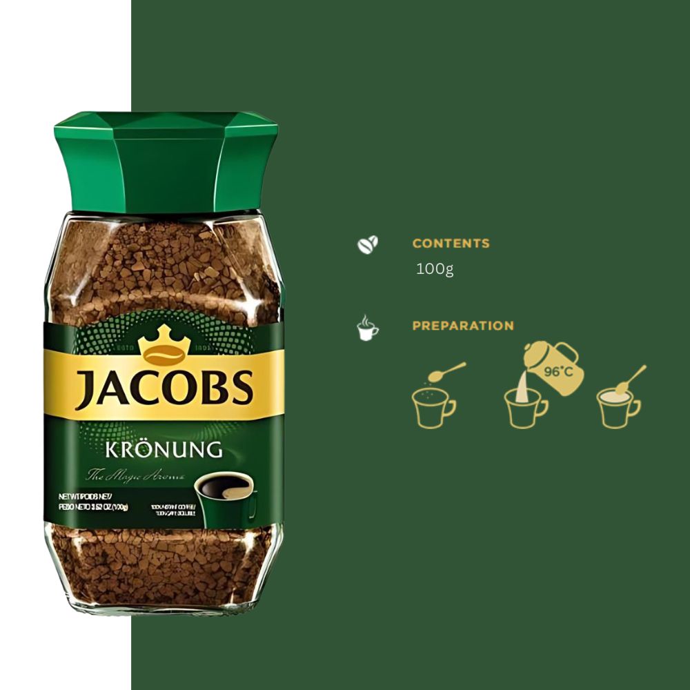 Jacobs Kronung Instant Coffee 3.35oz/95g – Enjoy Better Coffee & Tea