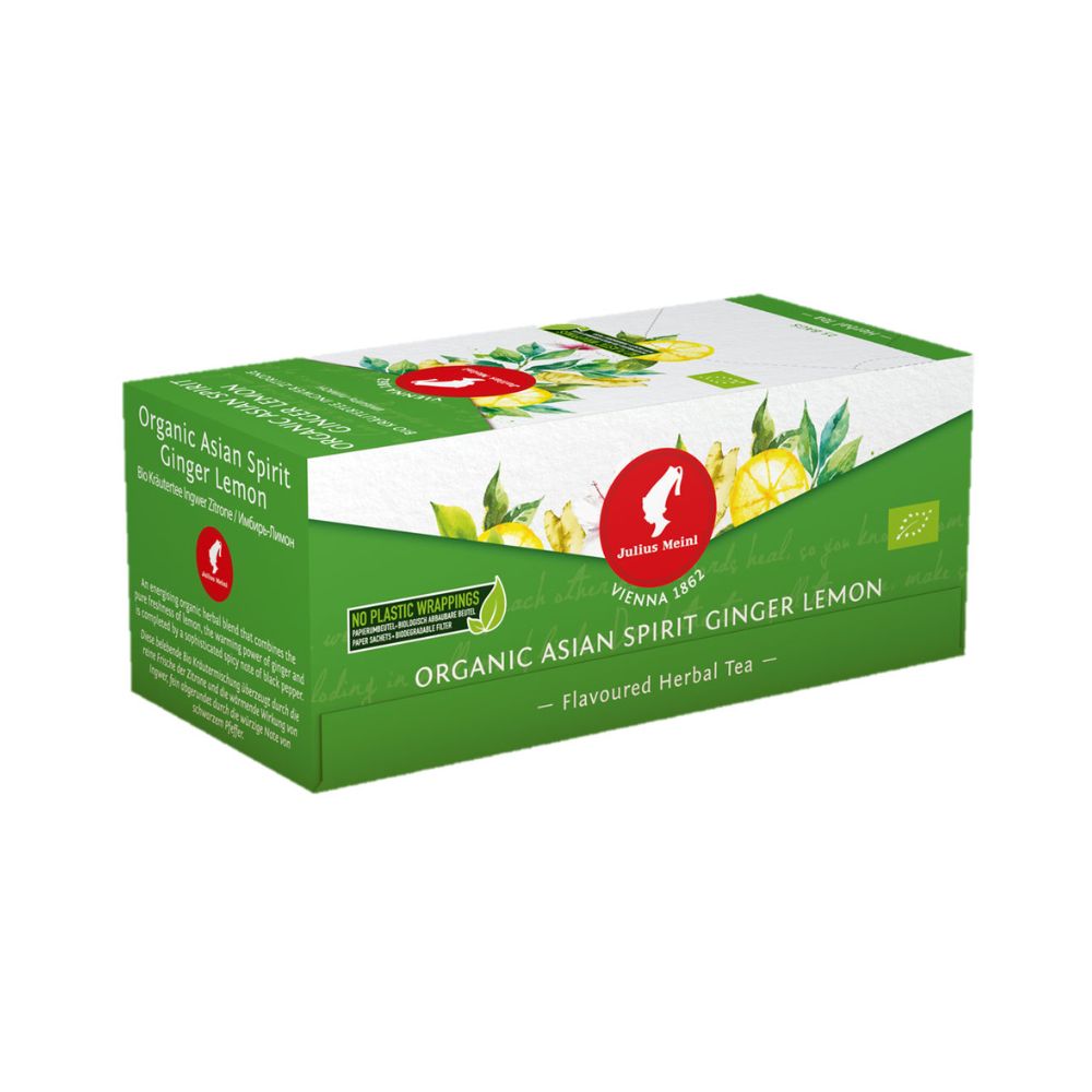 Julius Meinl Organic Asian Spirit Ginger Lemon Herbal Tea Bags 25ct ...